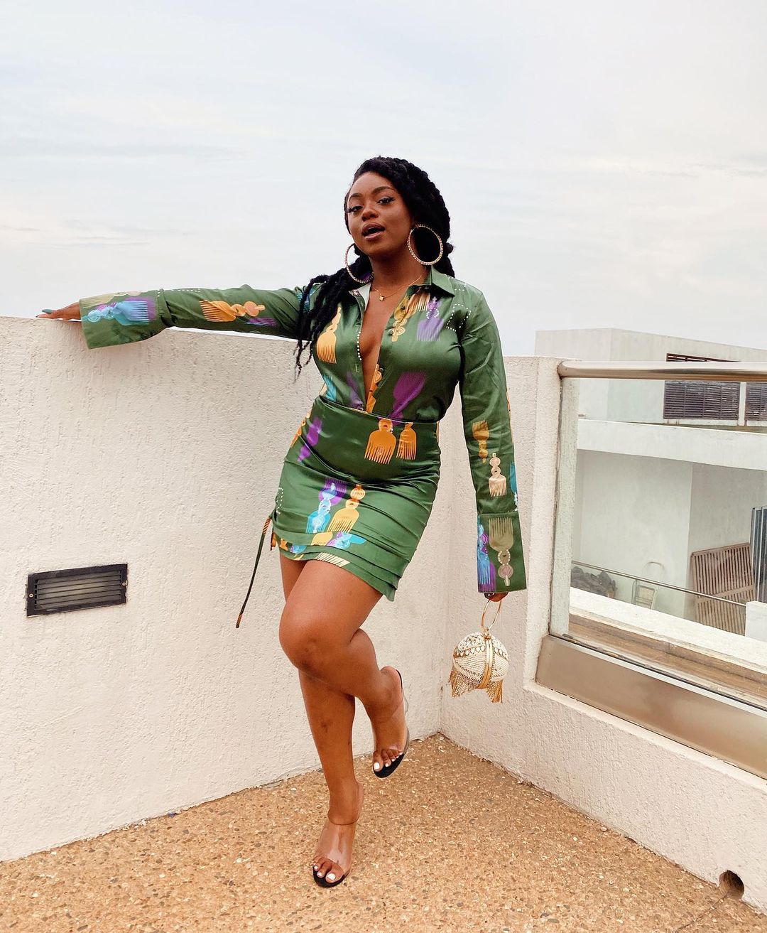 Chizi Duru rocks Kai Collective Irun shirt and skirt - leurr