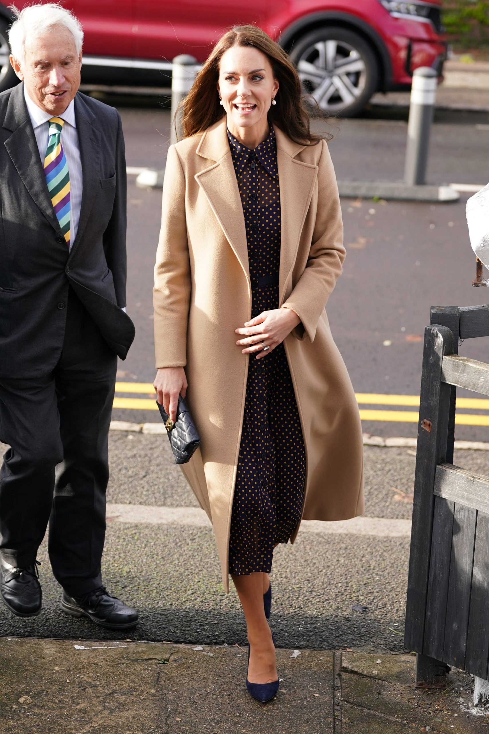 Kate Middleton Looks Gorgeous in a Semi-Sheer Polka-Dot Dress While ...