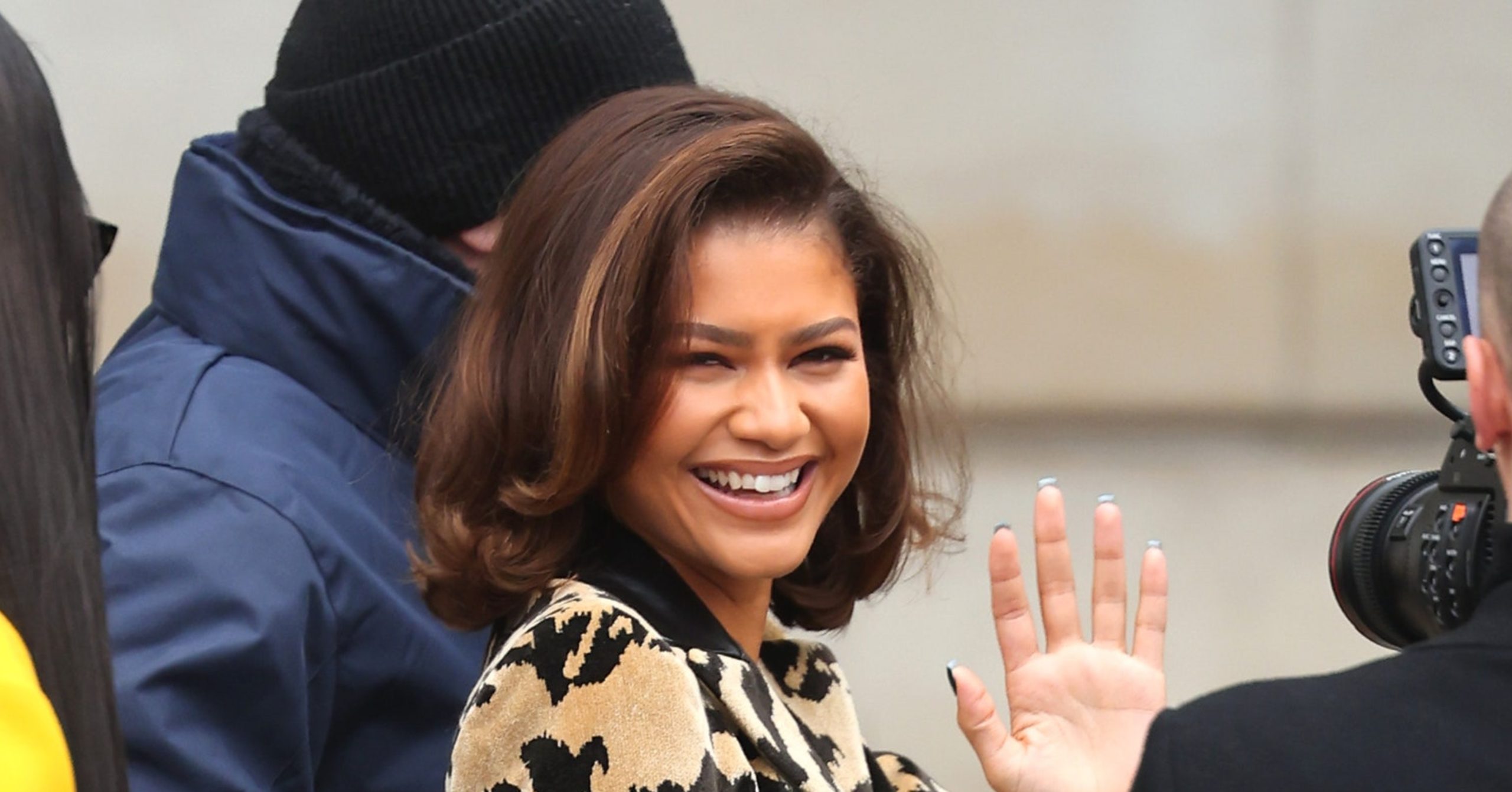 Zendaya Rocks a Tiger-Print Short Suit To The 2023 Louis Vuitton Show ...